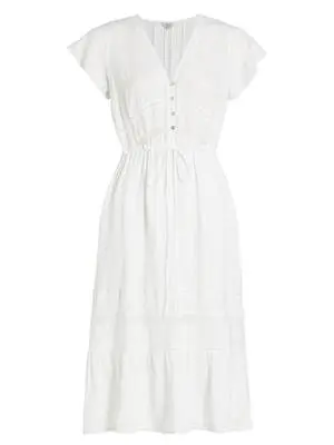 Rails Women's Kiki Midi-Dress - White Lace - Size XS - White Lace  - White Lace