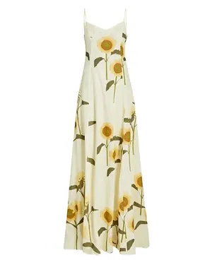 Bernadette Aria Linen Maxi Dress - Ivory