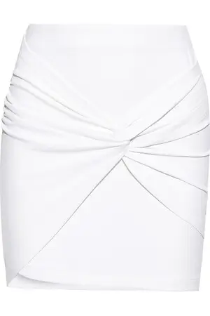IRO PARIS Diamonds Twisted Layered Mini Skirt - White