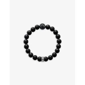 THOMAS SABO Beaded Sterling Silver And Obsidian Bracelet - Black