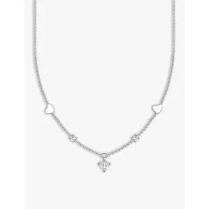 THOMAS SABO Hearts Sterling Silver And Cubic Zirconia Pendant Necklace - White
