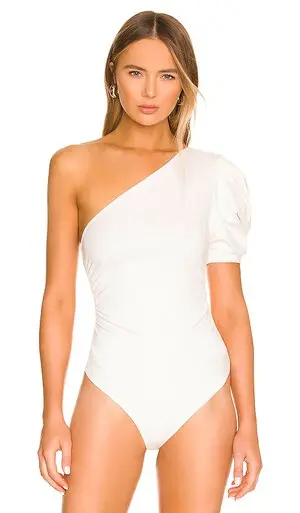 Free People Somethin Bout You Solid Bodysuit In White