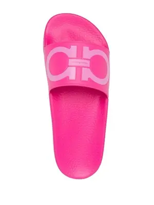 FERRAGAMO Gancini Pool Slides - Pink