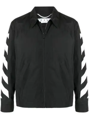 Off-White Diag-stripe Zipped Shirt Jacket