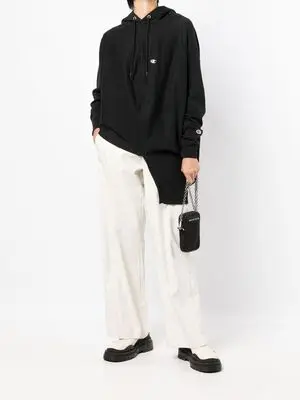 Anrealage Draped Drawstring Hoodie - Black