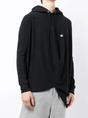 Anrealage Draped Drawstring Hoodie - Black