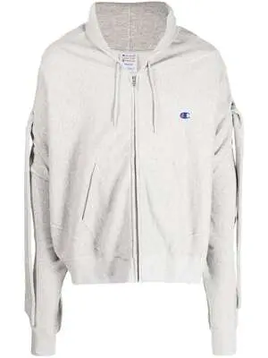 Anrealage Draped Long Sleeve Hoodie - Grey