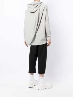 Anrealage Draped Drawstring Hoodie - Grey