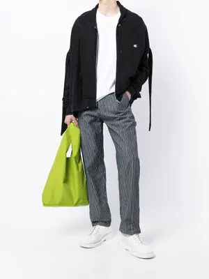 Anrealage Draped Sleeve Drawstring Hoodie - Black