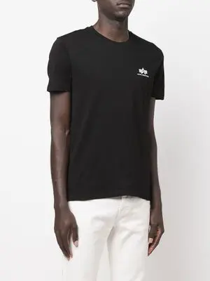 Alpha Industries Logo-print Cotton T-shirt - Black