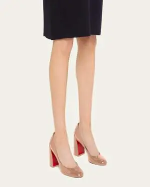 CHRISTIAN LOUBOUTIN 85mm Miss Sab Patent Pumps - Blush