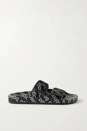 Balenciaga Mallorca Printed Leather Slides