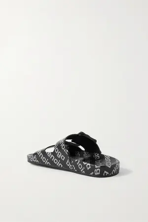 Balenciaga Mallorca Printed Leather Slides
