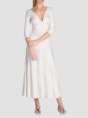 Giorgio Armani Diagonal Stripe Jersey Midi-dress