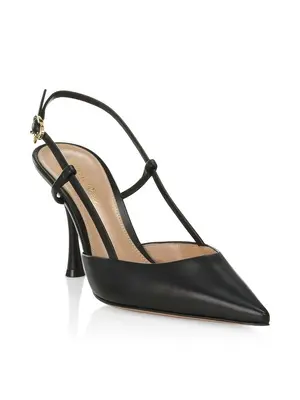 GIANVITO ROSSI 85mm Leather Slingback Pumps