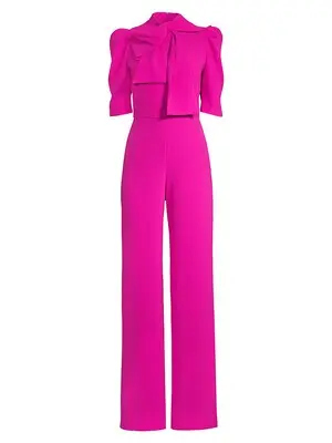 Black Halo Ara Crepe Jumpsuit Vibrant Pink