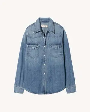 NILI LOTAN Travis Shirt Faded Wash