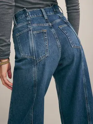 REFORMATION Cary High Rise Wide Leg Jeans Cabo Reworked