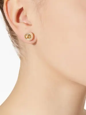 Valentino Garavani Vlogo Signature Pearl Stud Earrings - Neutrals