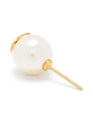 Valentino Garavani Vlogo Signature Pearl Stud Earrings - White