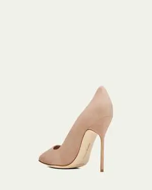 Manolo Blahnik Bb 105mm Suede Stiletto Pumps