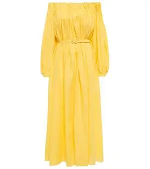Gabriela Hearst Martha Off-shoulder Maxi Dress
