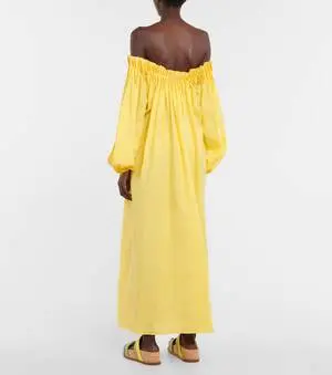 Gabriela Hearst Martha Off-shoulder Maxi Dress