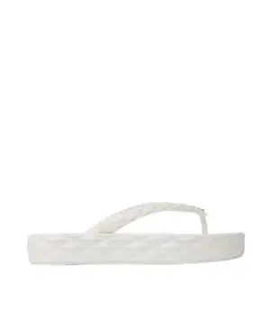 JIMMY CHOO Diamond Rubber Flip Flops X White