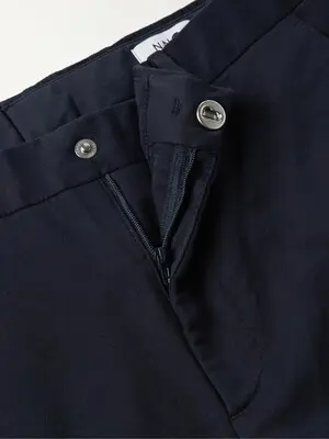 Nn07 Theo Tapered Stretch Organic Cotton-twill Chinos - Blue