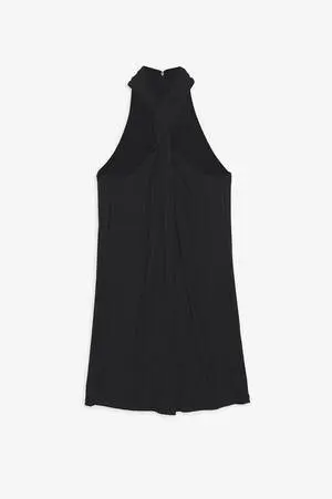 ANINE BING Ribbed Knit Halterneck Mini Dress