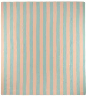 DUSEN DUSEN Dusen Dusen Multicolor Warm Stripe Coverlet, Full/Queen - Warm Stripe