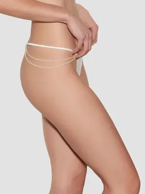 FLEUR DU MAL Pearl Luxe Silk V-string