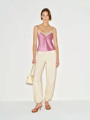REFORMATION Teddy Silk Camisole - Pink