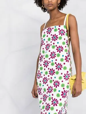 Saint Laurent Floral-print Knee-length Dress