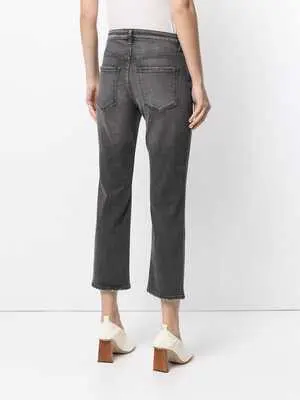 TU ES MON TRESOR Rose Quartz Cropped Jeans - Black