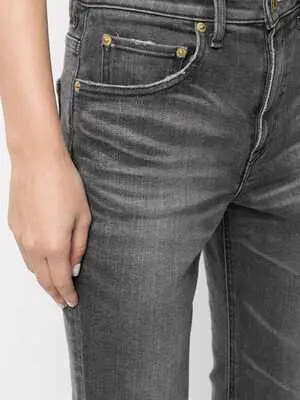 TU ES MON TRESOR Rose Quartz Cropped Jeans - Black
