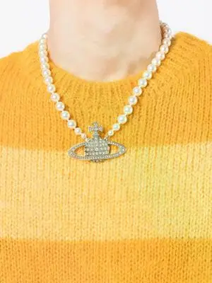 VIVIENNE WESTWOOD Row Pearl Orb Charm Necklace