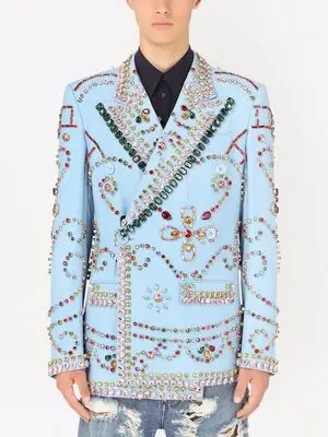 Dolce & Gabbana Embellished Double-breasted Blazer