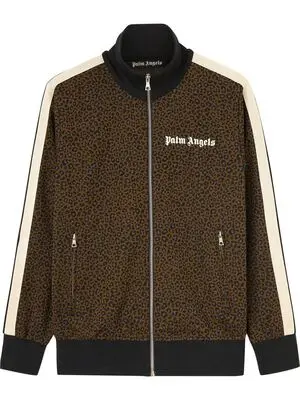 Palm Angels Leopard-print Track Jacket - Black