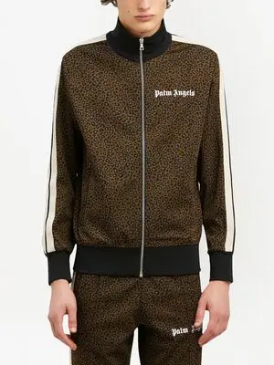 Palm Angels Leopard-print Track Jacket - Black