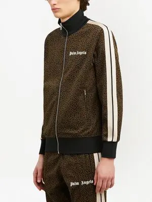 Palm Angels Leopard-print Track Jacket - Black