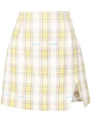 Off-White Check-print Mini Skirt