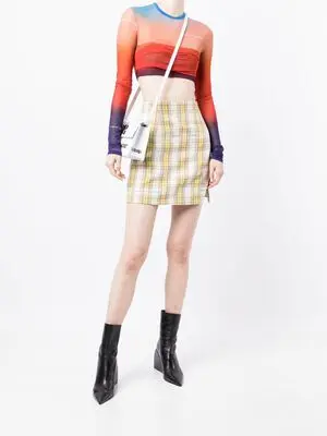Off-White Check-print Mini Skirt