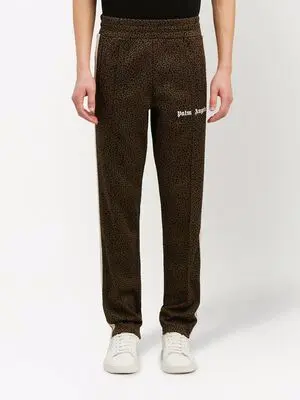 Palm Angels Leopard-jacquard Track Pants