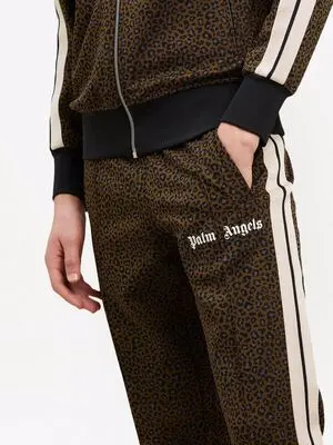 Palm Angels Leopard-jacquard Track Pants