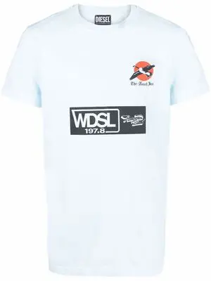 DIESEL® Logo-print Short-sleeved T-shirt - Blue