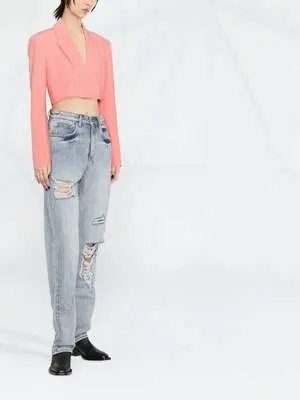 Patrizia Pepe Peak-lapel Cropped Blazer