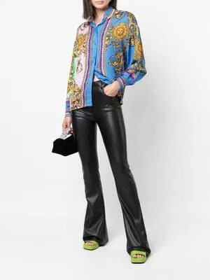 Versace Baroque Print Long Sleeve Shirt