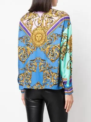 Versace Baroque Print Long Sleeve Shirt