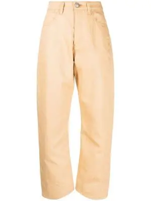 JIL SANDER High-waisted Tapered Jeans - Neutrals